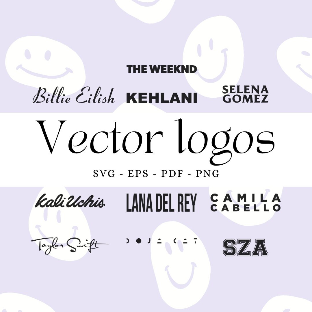 Vector Logo Kali Uchis, Taylor Swift, the Weeknd, Doja Cat, Billis ...