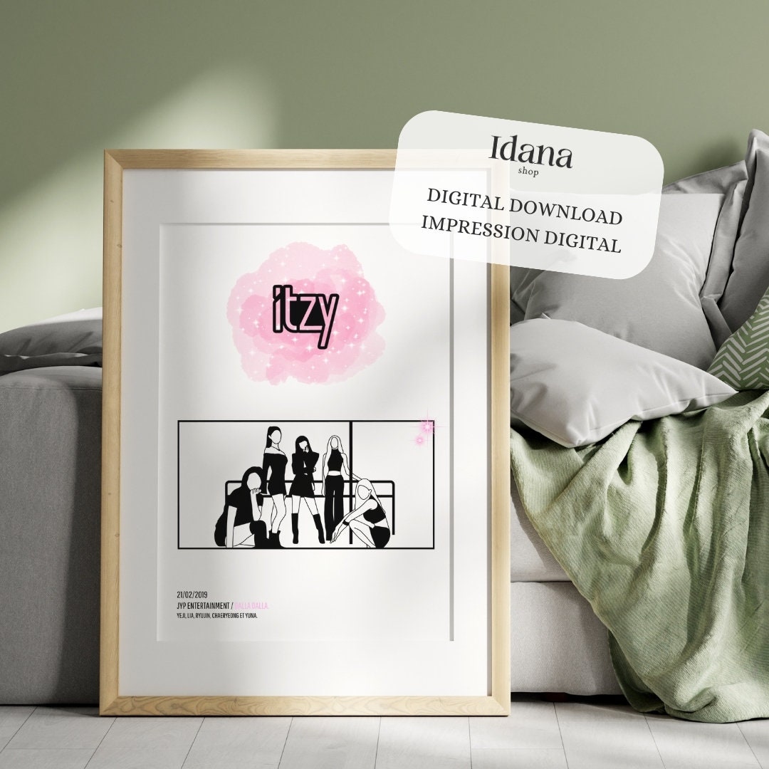Itzy Kpop Poster for Teenagers Printable Kpop Itzy Art Poster / Itzy ...