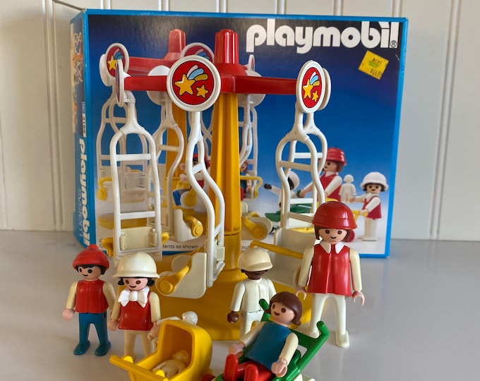 Vintage Playmobil 3195 Carousel With Accessories-complete Set - Etsy