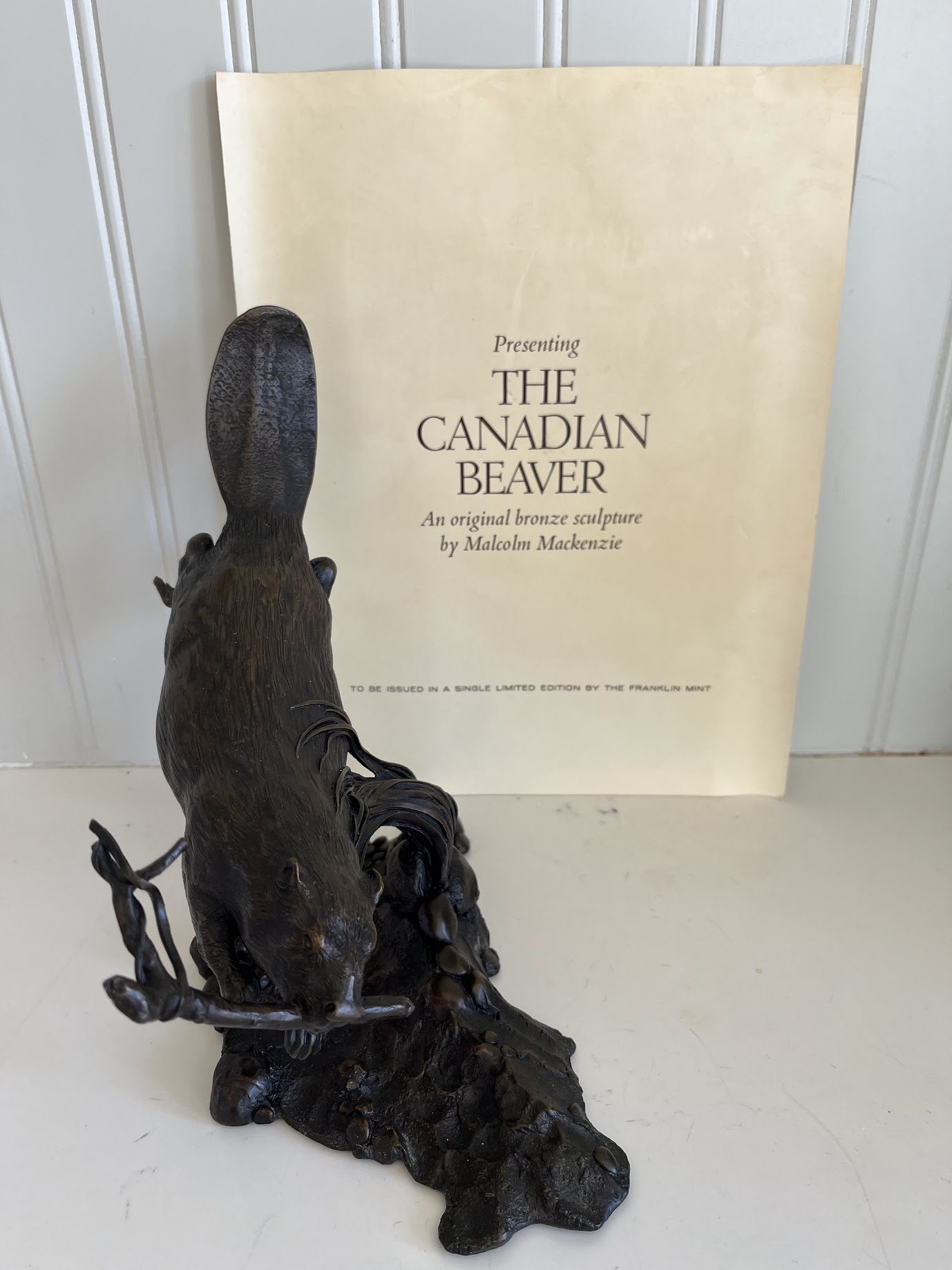 Vintage Franklin Mint-the Canadian Beaver-by Malcolm Mackenzie - Etsy