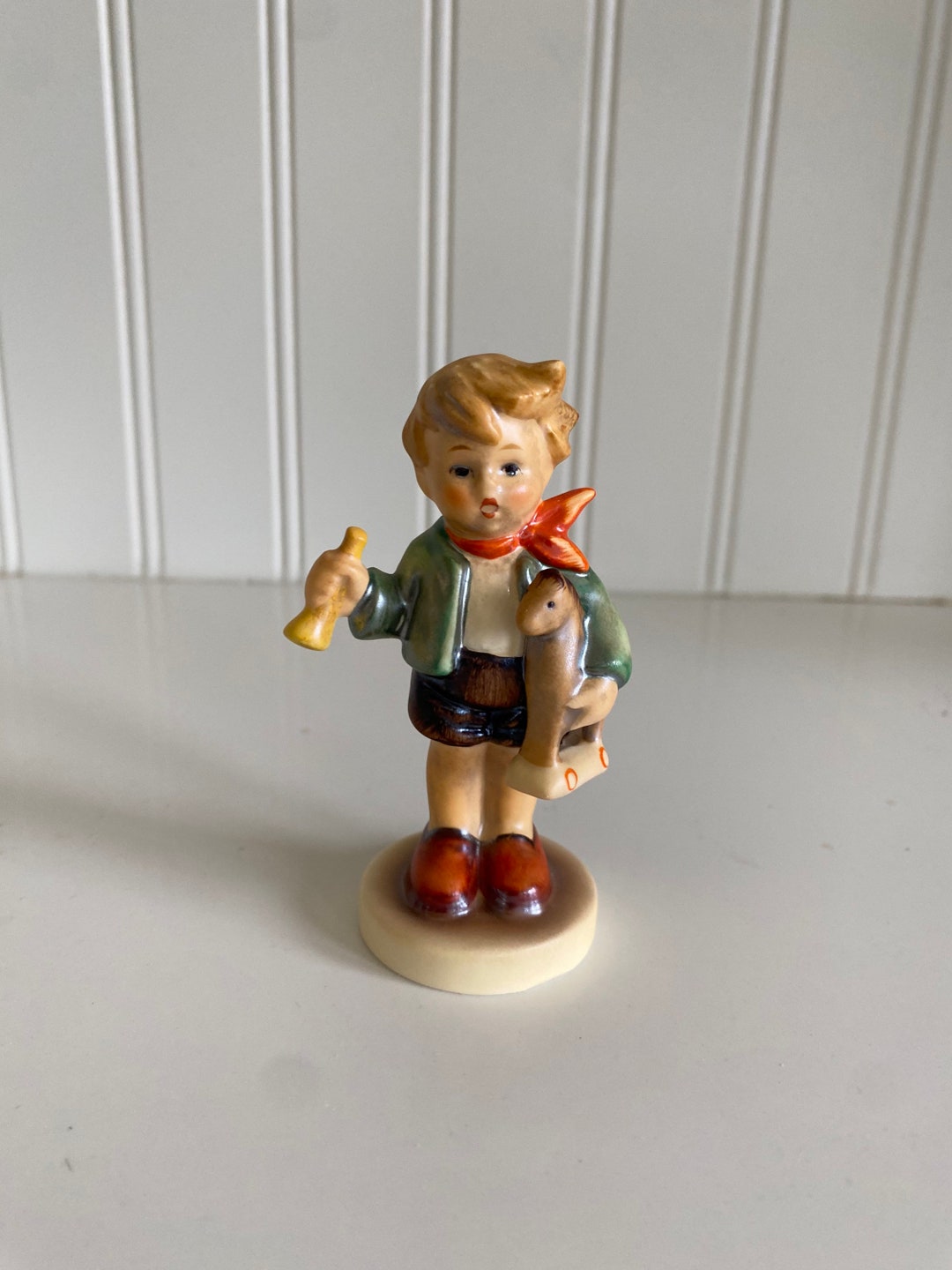 Vintage Hummel-boy With Toy Horse and Horn - Etsy