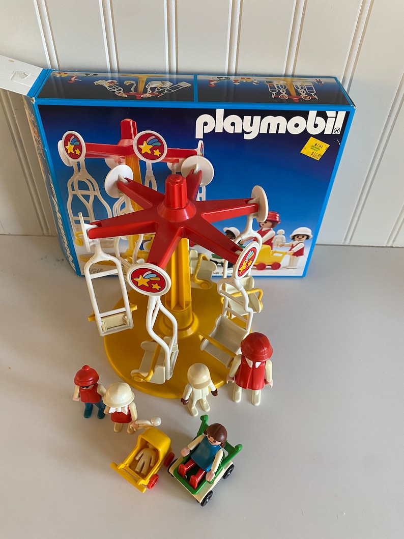 Vintage Playmobil 3195 Carousel With Accessories-complete Set - Etsy
