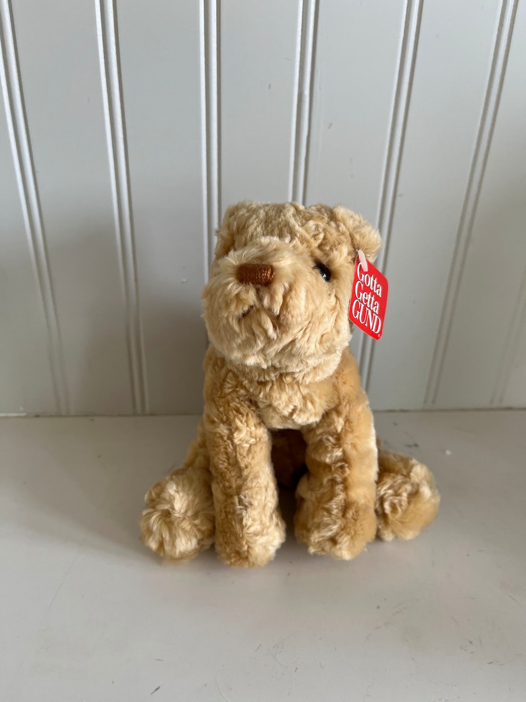 Vintage Gund Stuffed Golden Dog - Etsy