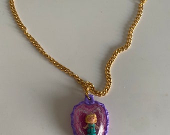 Polly Pocket Midge's Bedtime Ring Case With Ring Sterling Silver Locket ...