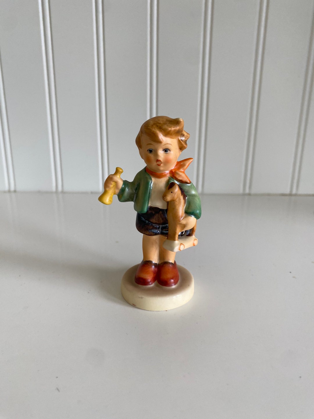 Vintage Hummel-boy With Toy Horse and Horn - Etsy