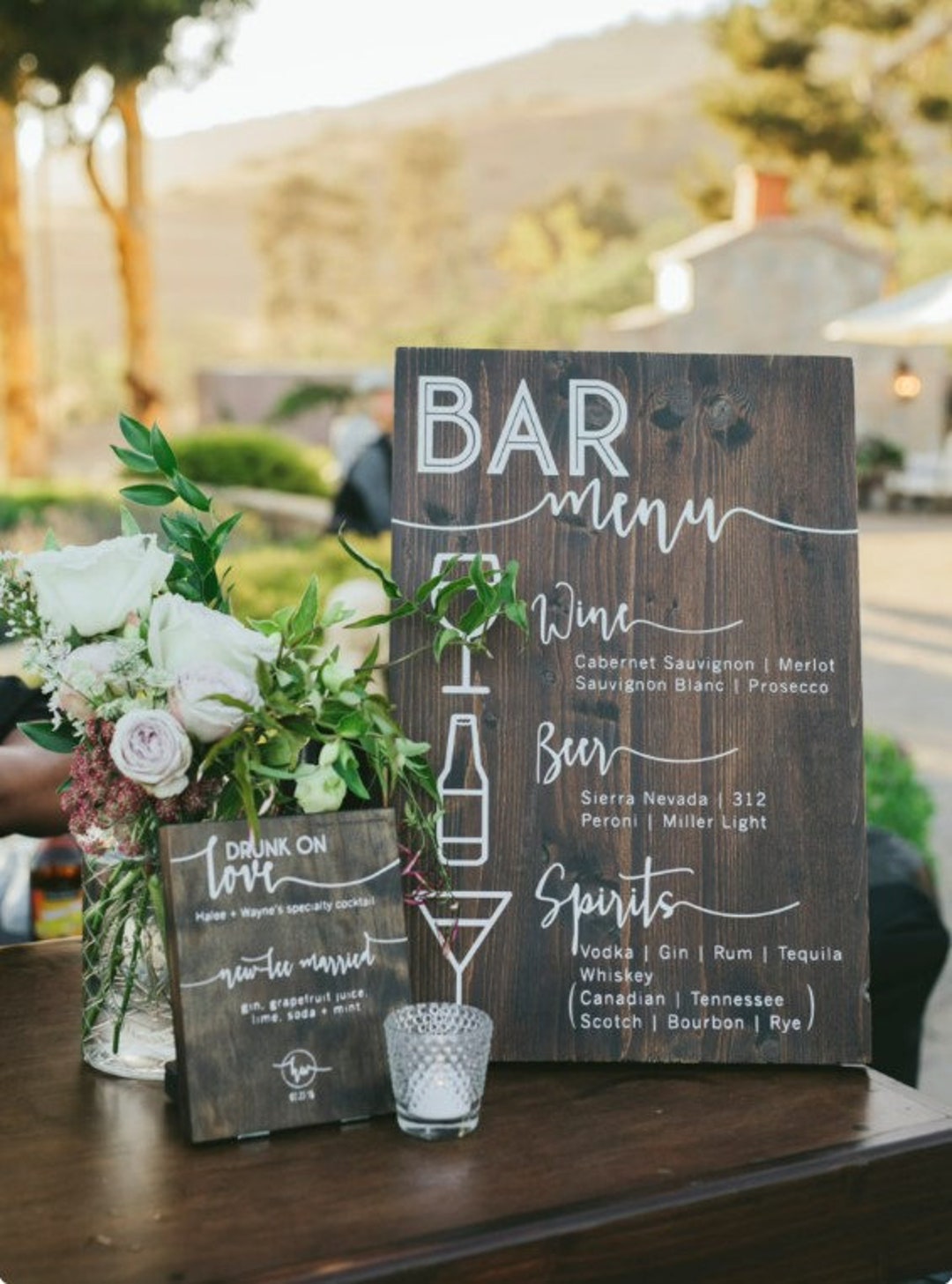 Custom Bar Menu Sign Cocktail Sign Bar Sign Wedding - Etsy