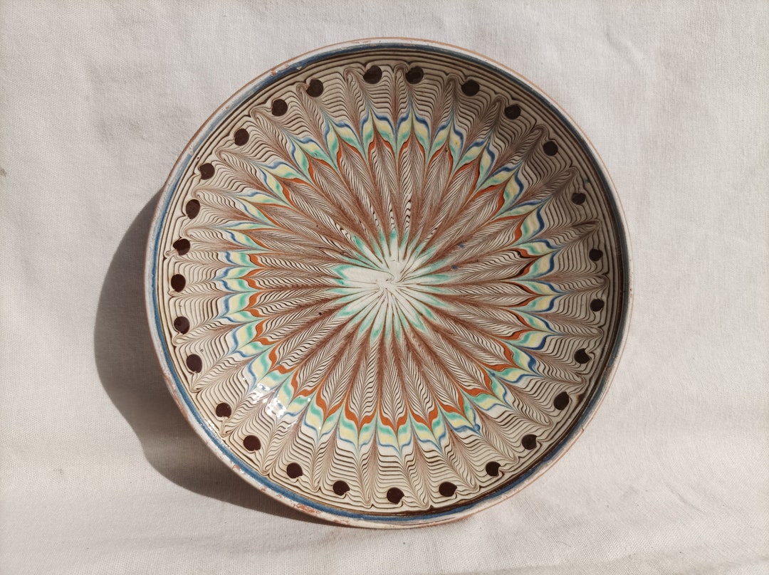 Traditional Transylvania Horezu Plate, Country Style Romania Plate - Etsy