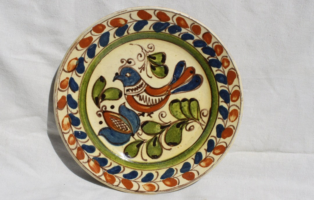 Antique Transylvania Traditional Earthenware Peasant Flower Designed ...