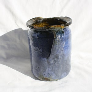 Antique Blue Glazed Jug Traditional Folk Stoneware Pottery - Etsy