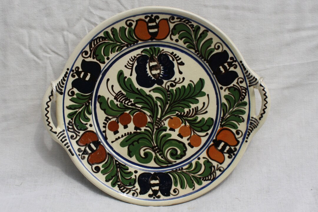 Antique Transylvania Traditional Earthenware Peasant Flower Designed ...