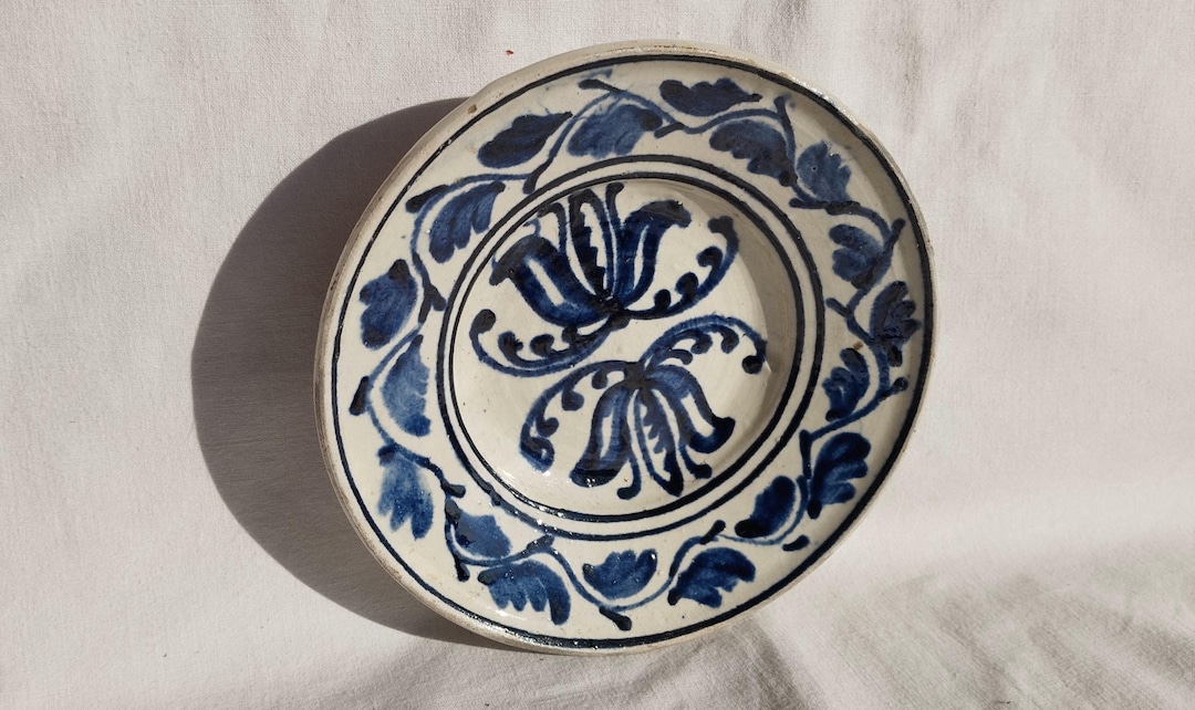 Vintage Transylvania 20th Century Earthenware Korond Peasant Blue Plate ...