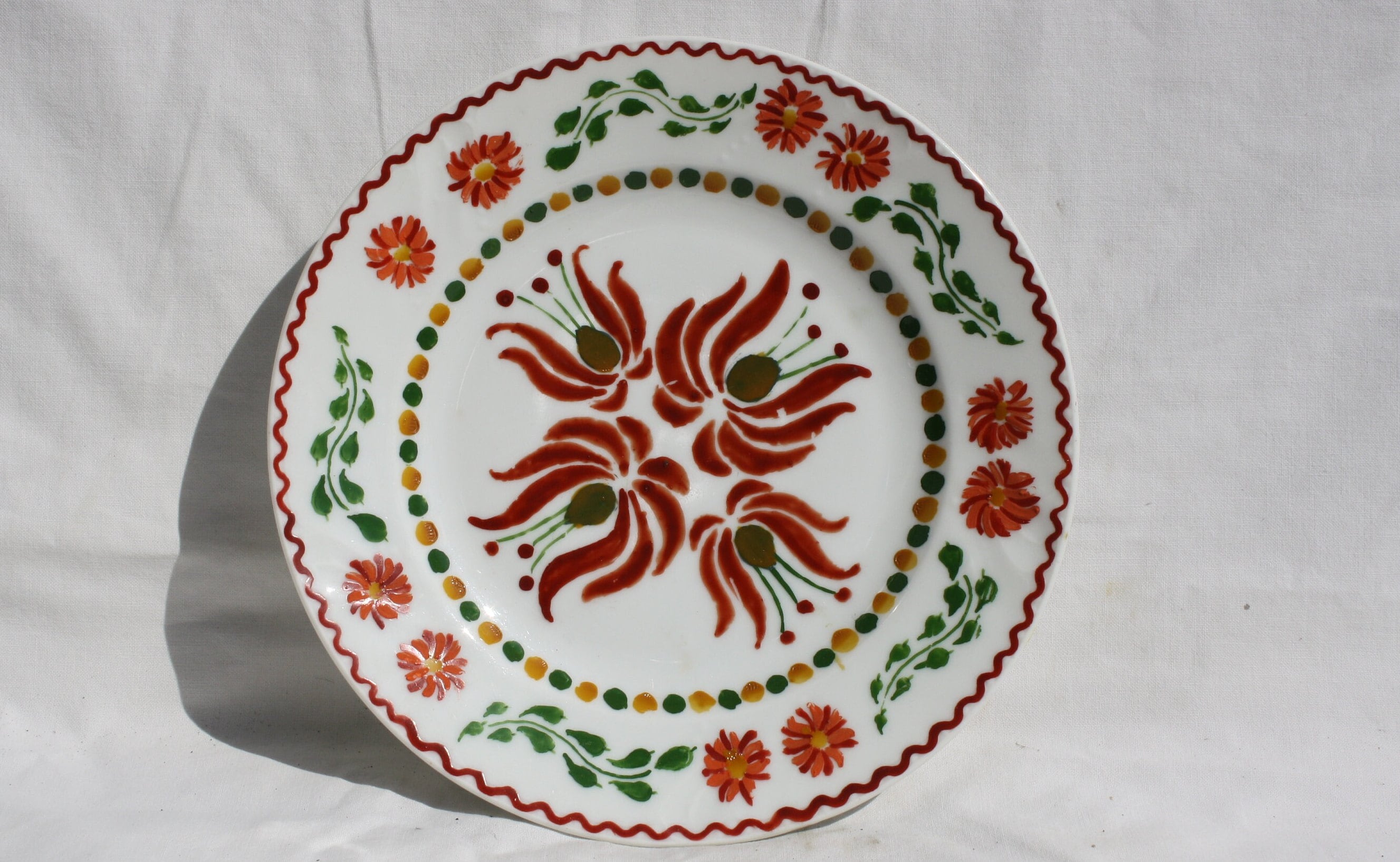 Traditional Vintage Folk Czechoslovakia Ceramic Plate Czech - Etsy
