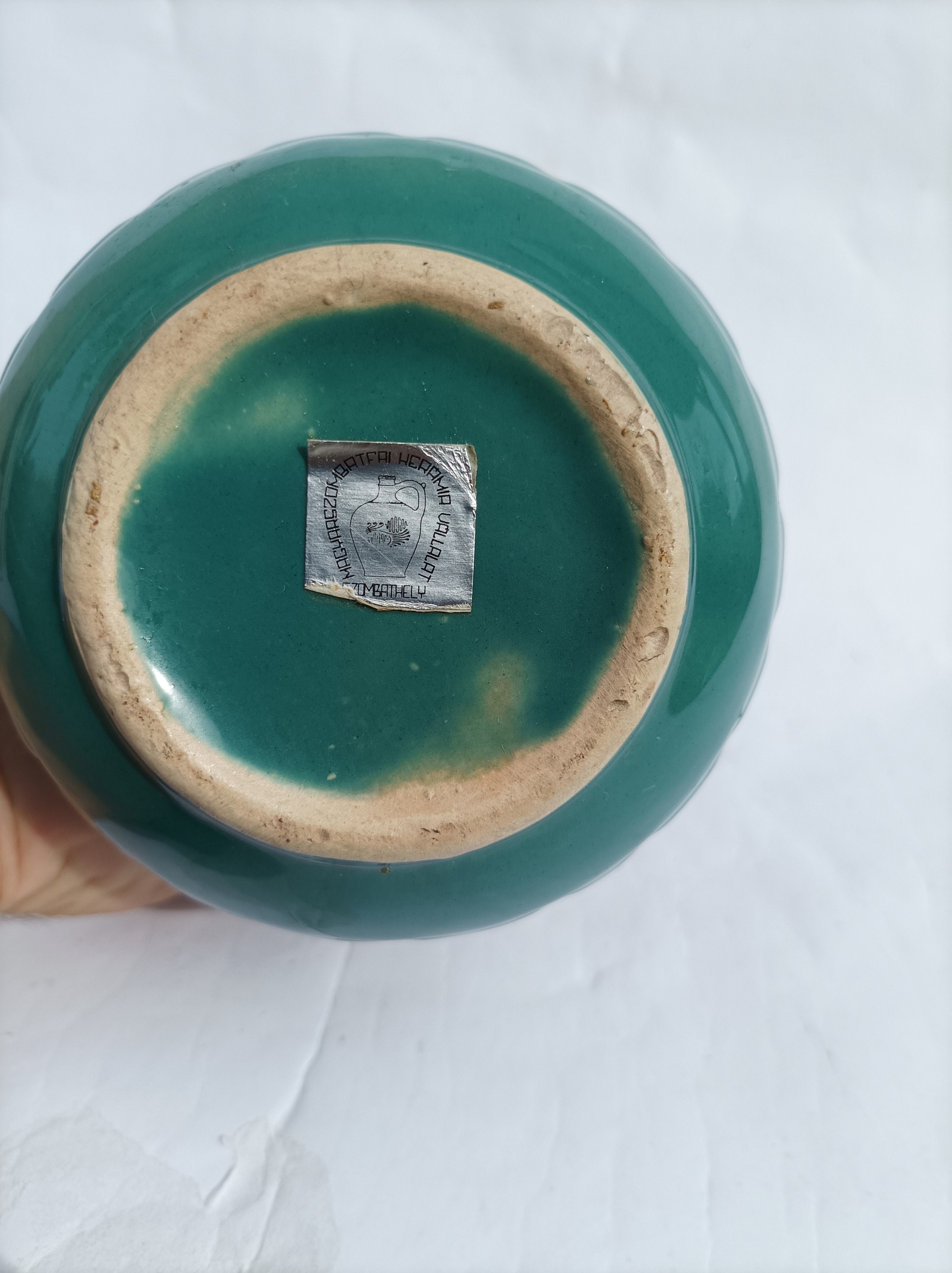Traditional Hungarian Folk Ceramic Water Flask: Green Glaze, 1970s - Etsy