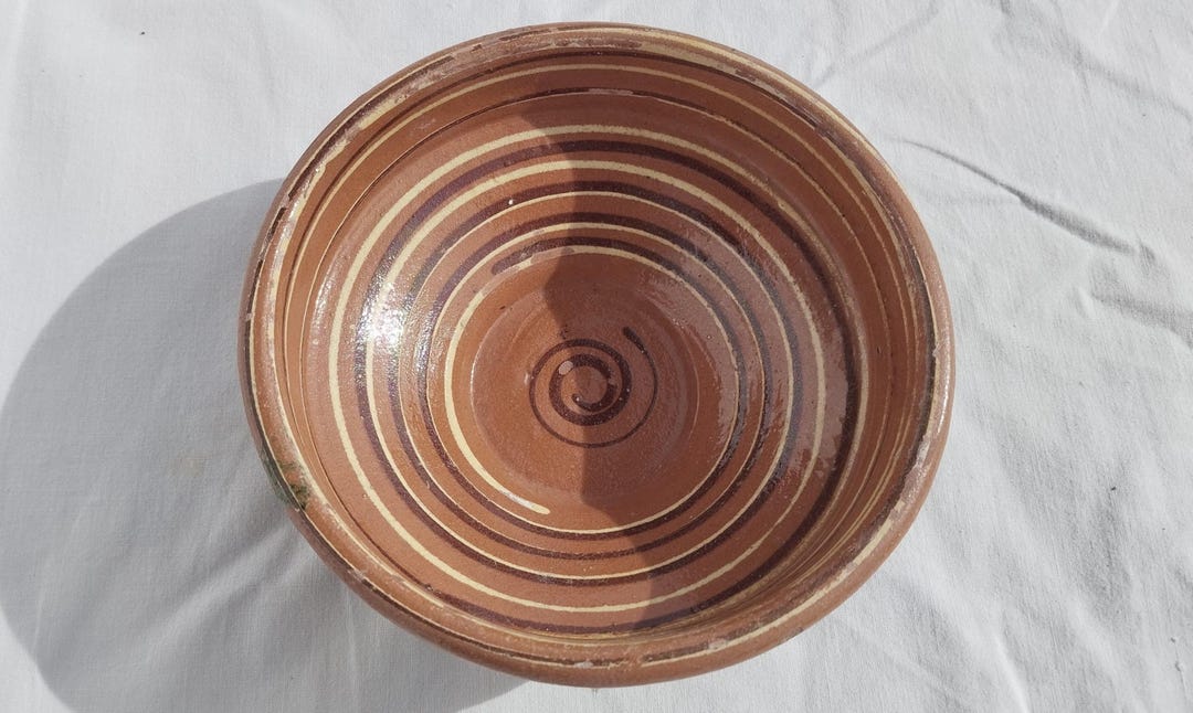 Vintage Transylvania Lined Cly Pottery, Traditional Transylvania Circle ...