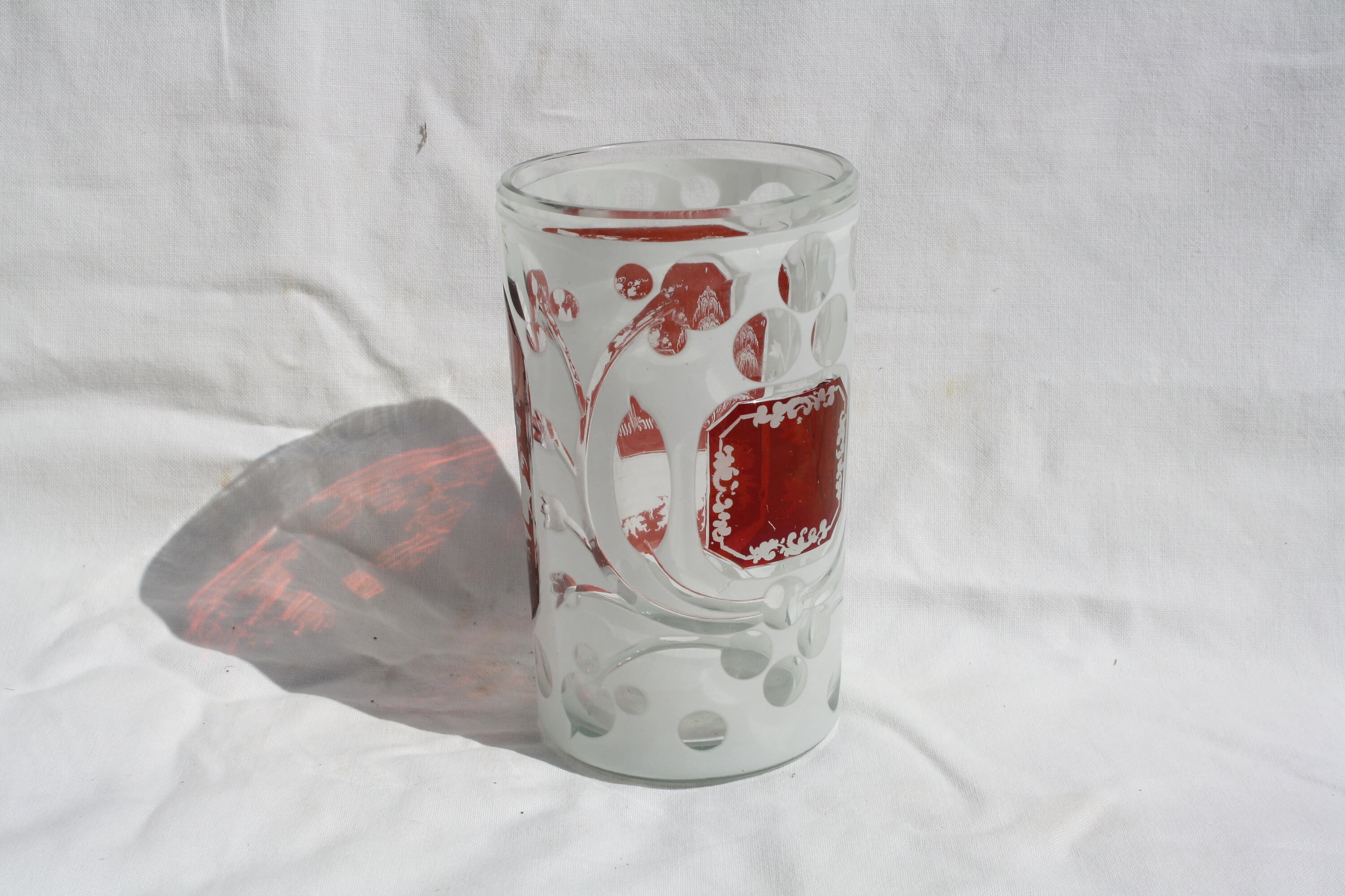 Antique 19th Century Memorial Glass, Hungary Traditional Rare Glass ...