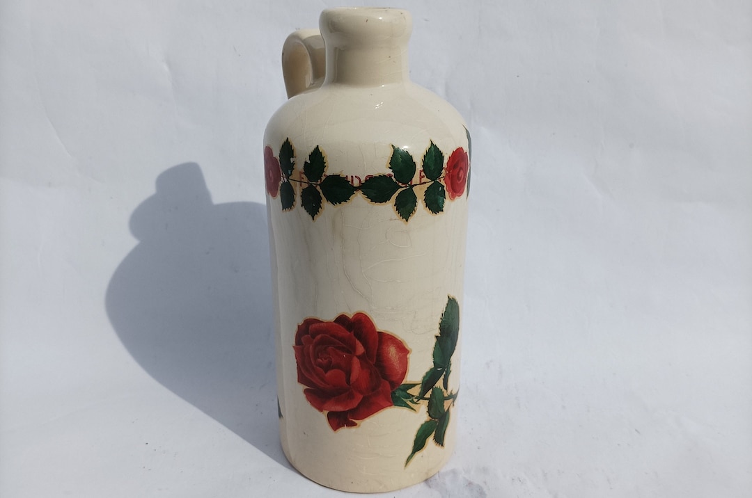 Traditional Hungarian Folk Ceramic Water Flask Bottle, Hungarian Folk ...
