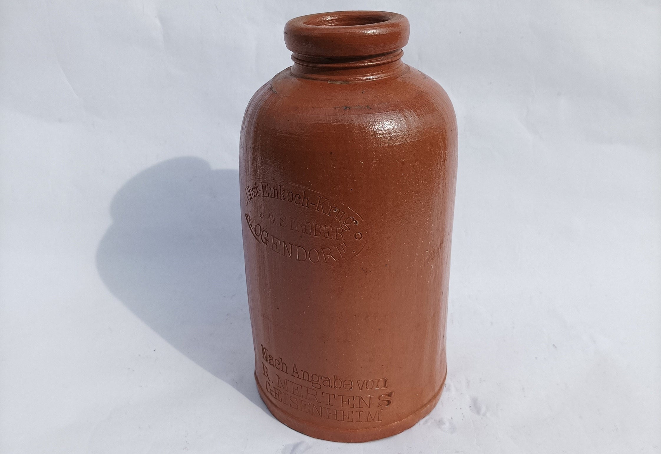 Antique German Salt Glazed Stoneware Water Bottle, Mid 1800's - Etsy