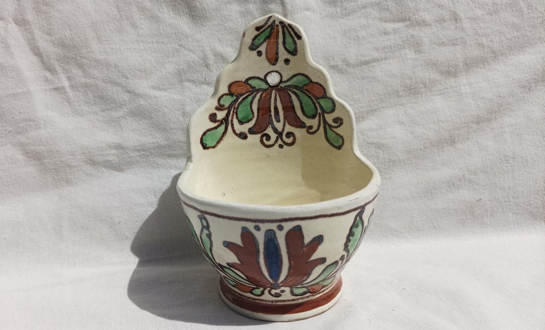 Vintage Korond Ceramic Salt Holder, Little Wall Decoration Pottery ...