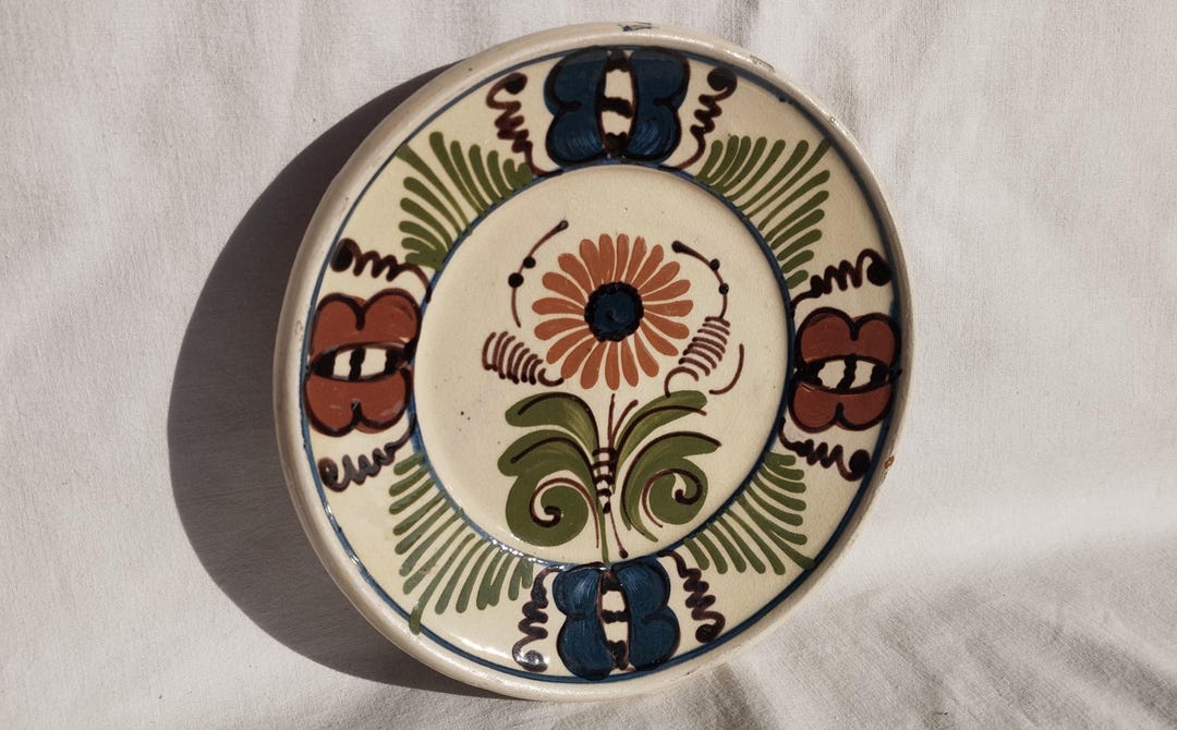 Antique Transylvania Traditional Earthenware Peasant Flower Designed ...