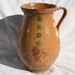 Antique Hungary 19th Century Traditional Jug, Line Decorated Brown Jug ...