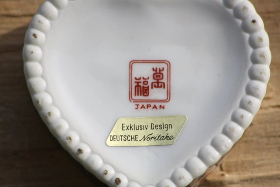 Japanese Bonbonier, Heart Jewelry Box, Noritake Porce… - Gem