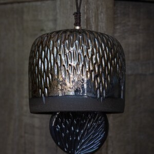 Carved Bell Handmade Stoneware Bell Wind Chime Ceramic Bell Home Decor ...