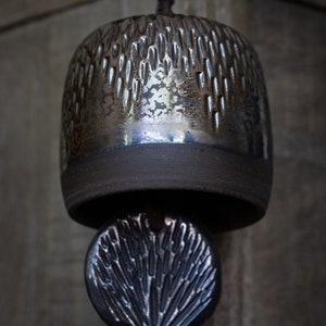 Carved Bell Handmade Stoneware Bell Wind Chime Ceramic Bell Home Decor ...
