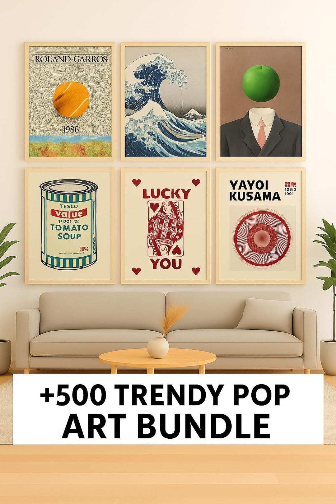 Trendy Pop Art Bundle | Set of Over 500 Digital Prints for Modern Decor ...