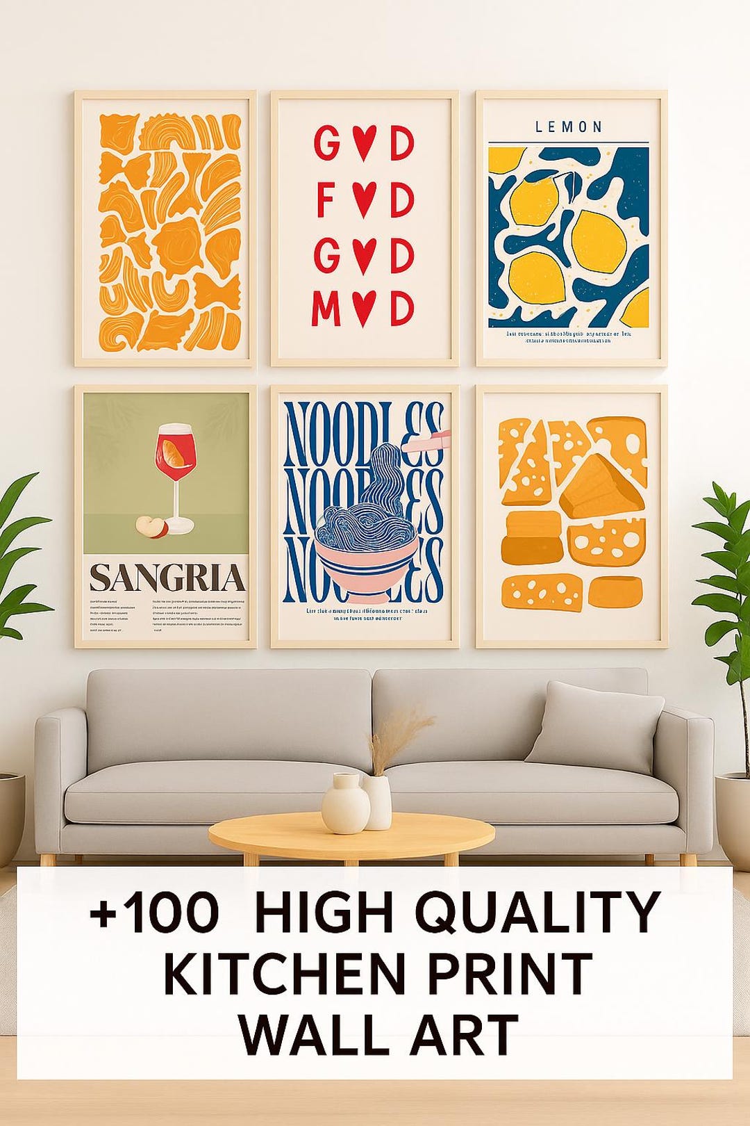 100 Kitchen Digital Prints | Creative & Colorful Food Wall Art for ...