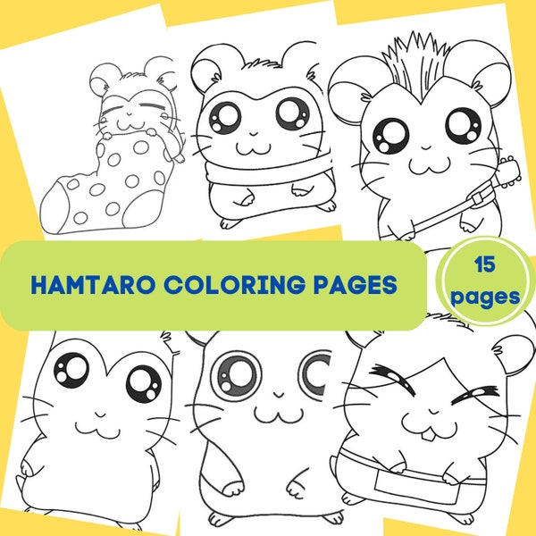 Hamster Coloring Pages for Kids - Etsy
