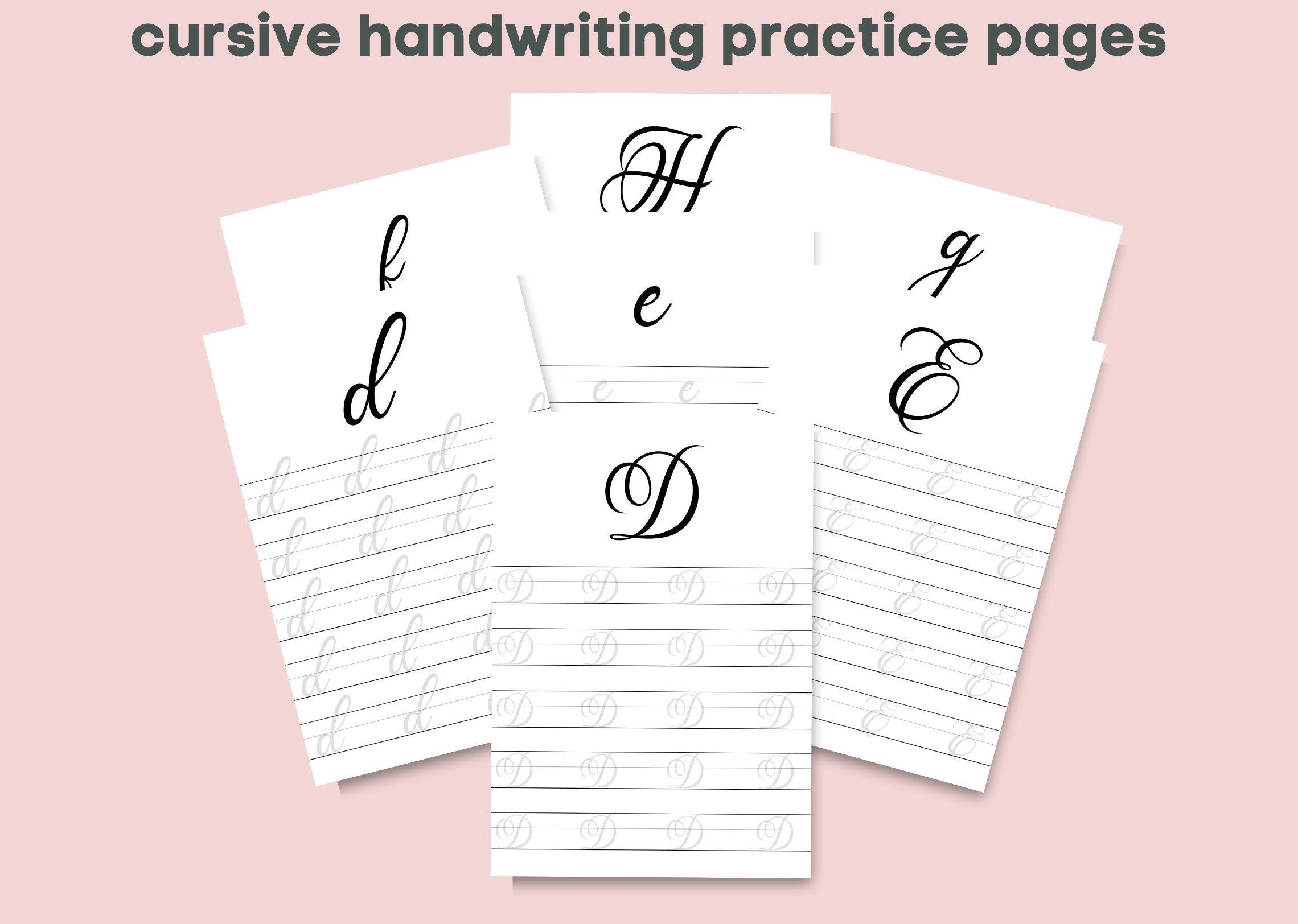 Printable Cursive Handwriting Practice Pages for Middle School Kids and ...