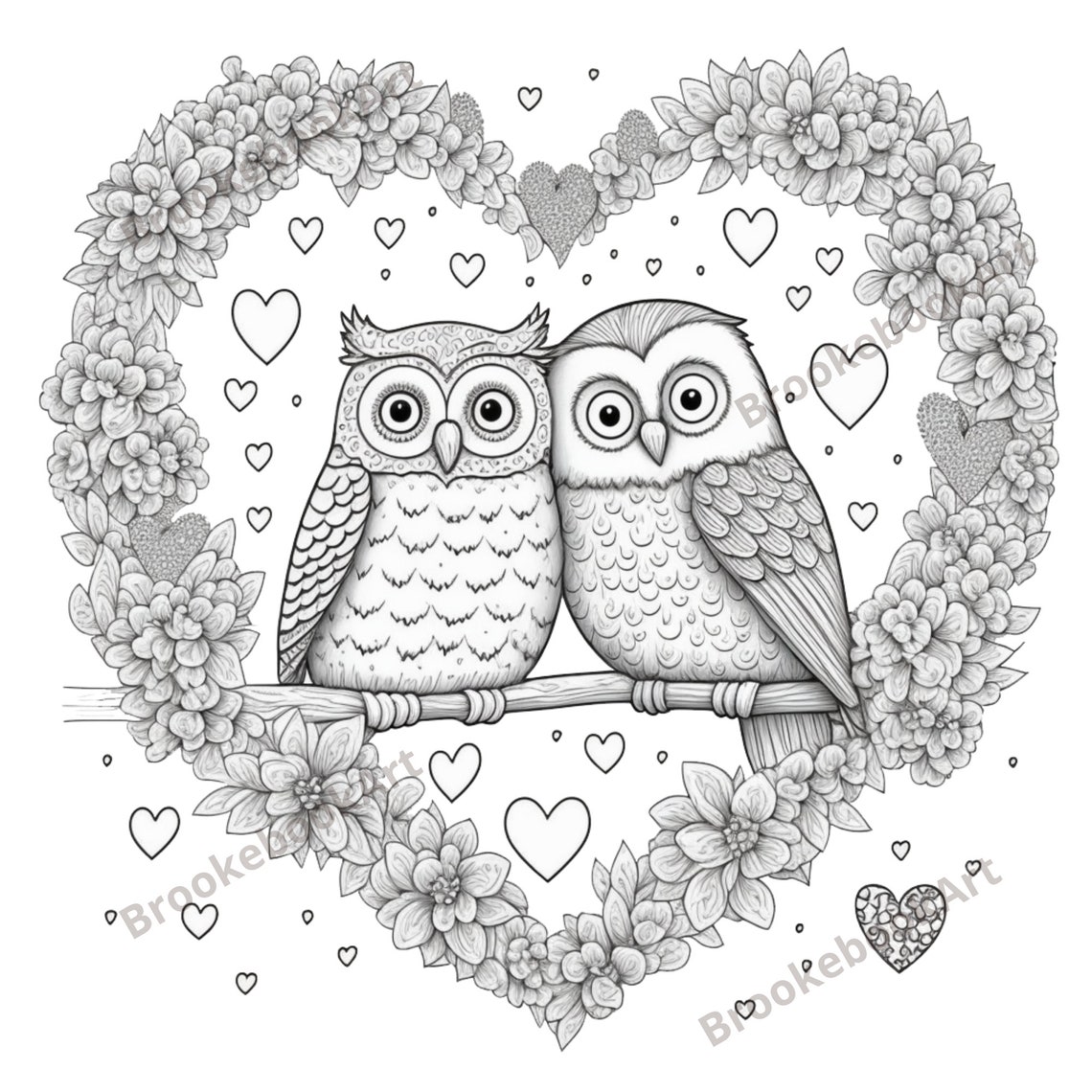 Owl Coloring Pages Valentines Coloring Pages Love Owl Coloring Pages ...