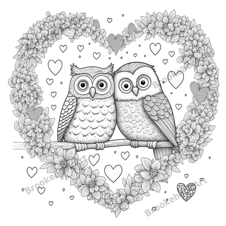 Owl Coloring Pages Valentines Coloring Pages Love Owl Coloring Pages ...