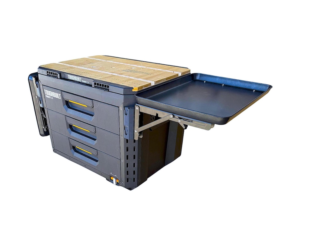 Toughbuilt Stacktech Folding Steel Side Table, Quick Detaching ...