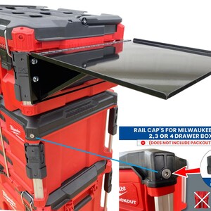 Milwaukee Packout, Folding / Detachable Steel Table, Rail Caps Included ...