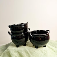 Ceramic Black Cauldron - Etsy