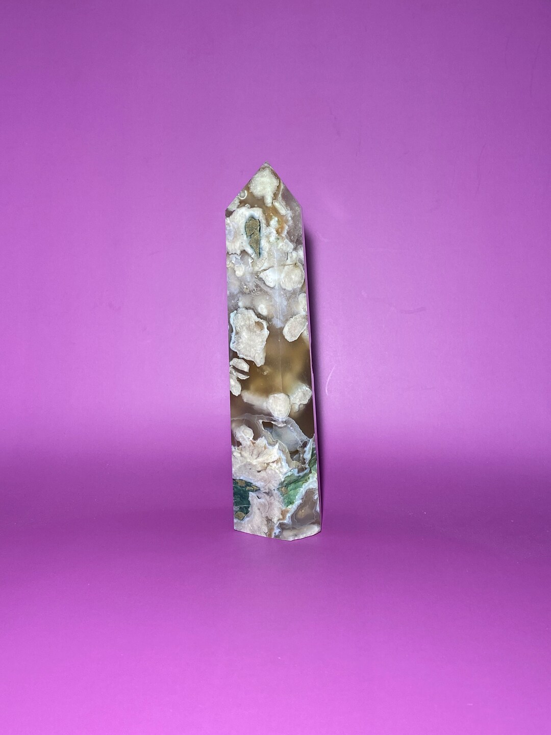 Sakura Agate Tower With Drusy - Etsy