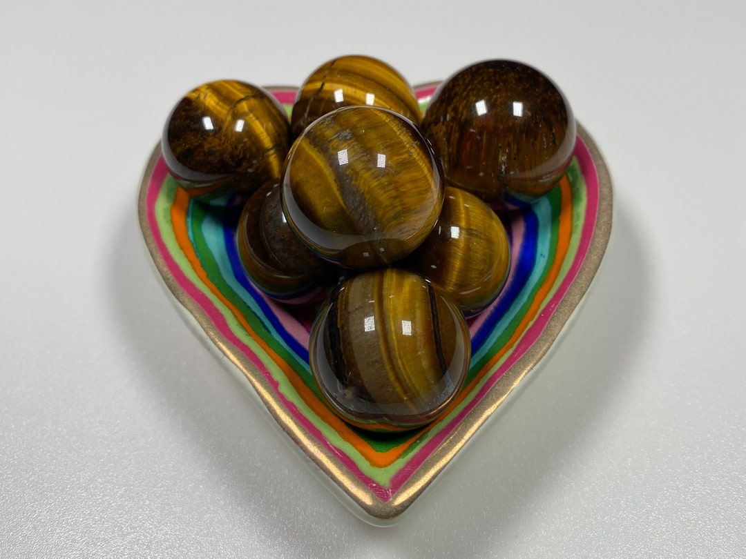 Tiger Eye Mini Spheres, Tiger Eye Marbles, Tiger Eye Orbs - Etsy