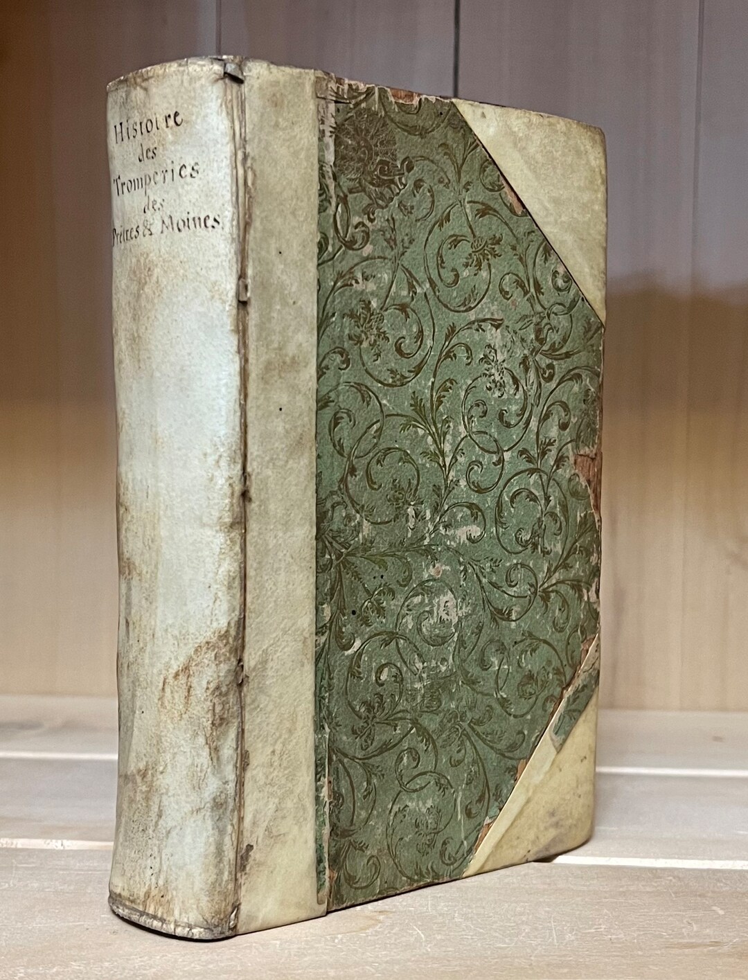 1702 Vellum Binding: Frauds & Deceptions of Catholic Priests and Monks by Antonio Gavin. Anti ...