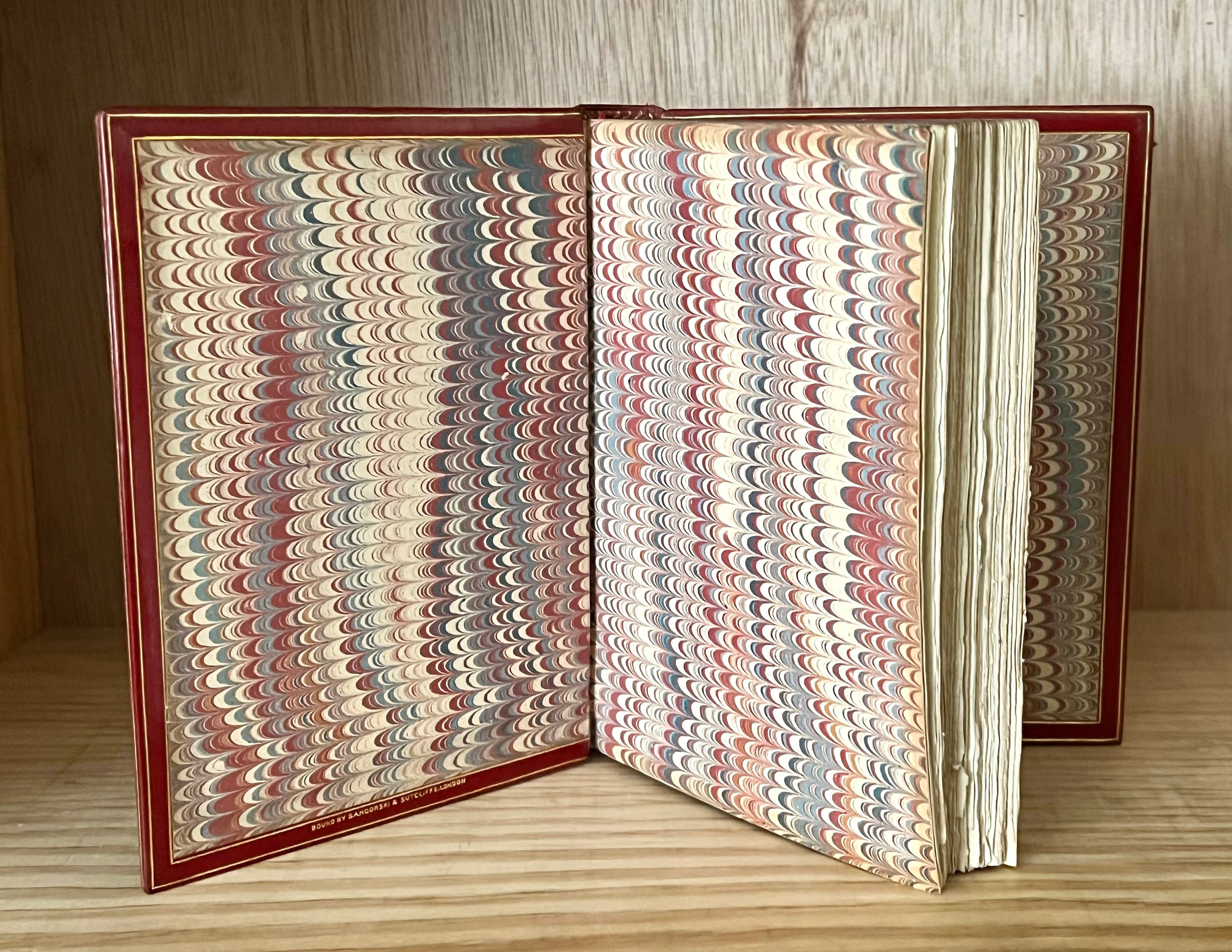 Luxurious Red Leather Fine Binding by Sangorski & Sutcliffe. Thomas A ...