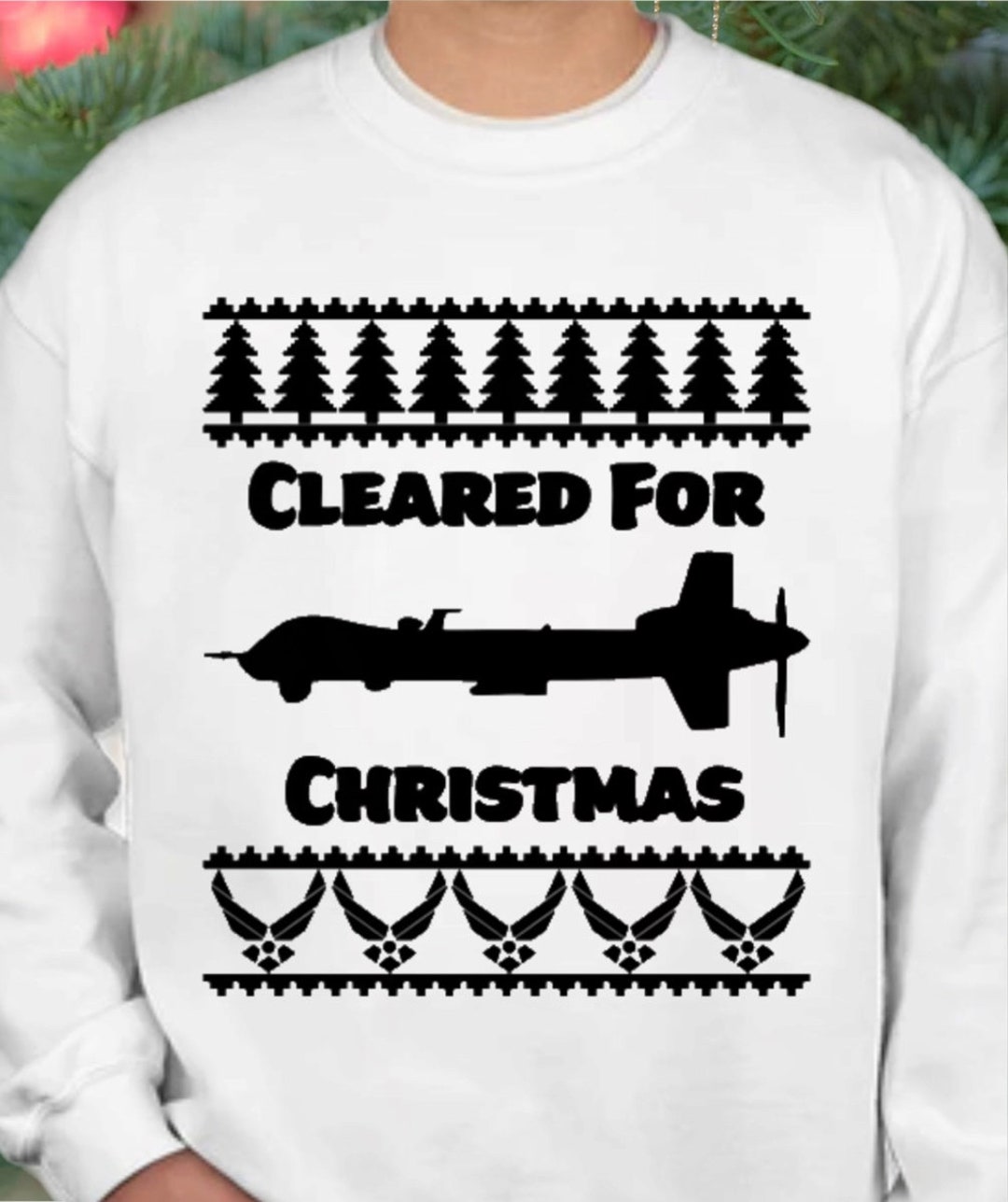 Air Force Christmas Sweater - Etsy