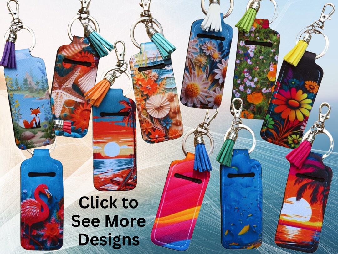 Neoprene Chapstick Keychain Holder: Sublimated Lip Balm Pouch - Etsy
