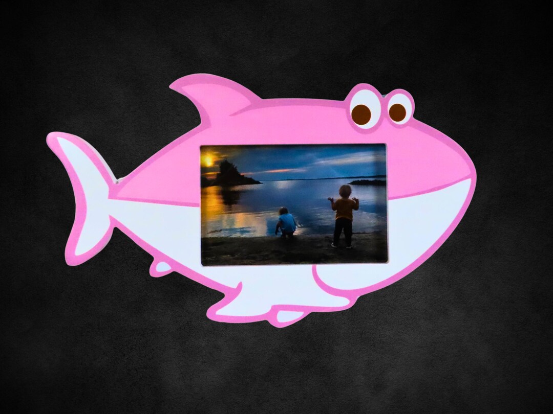 Baby Shark/fish Picture Frame With Easel and Hook for Tabletop or Wall ...