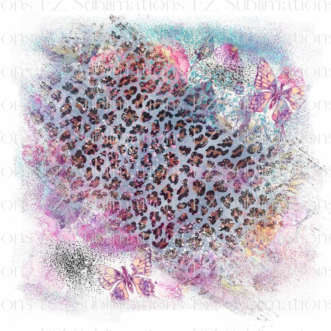 Leopard Print Butterfly Grunge Background, Cheetah Background PNG ...