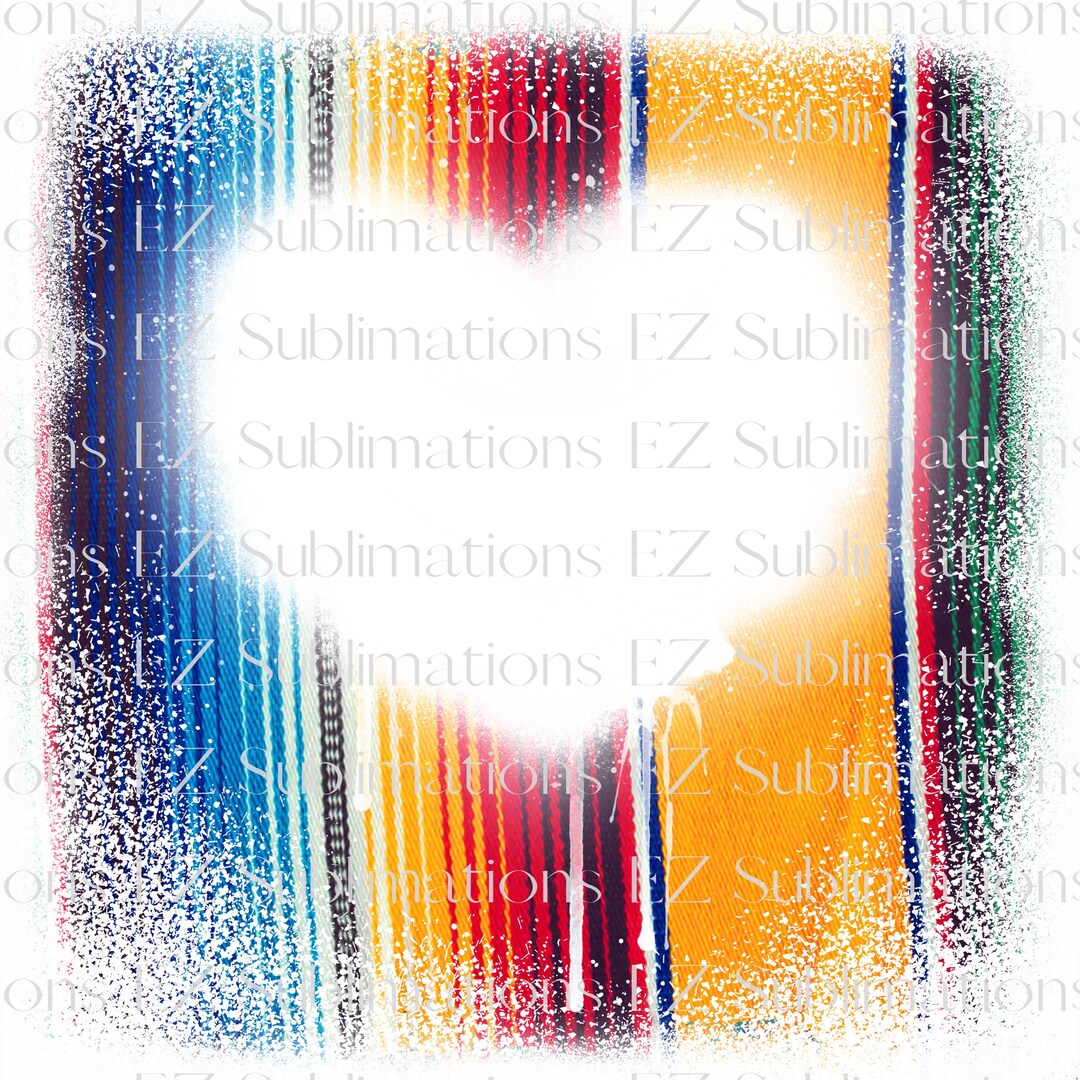 Serape Bleach Affect Dripping Paint Heart PNG, Distressed Grunge ...