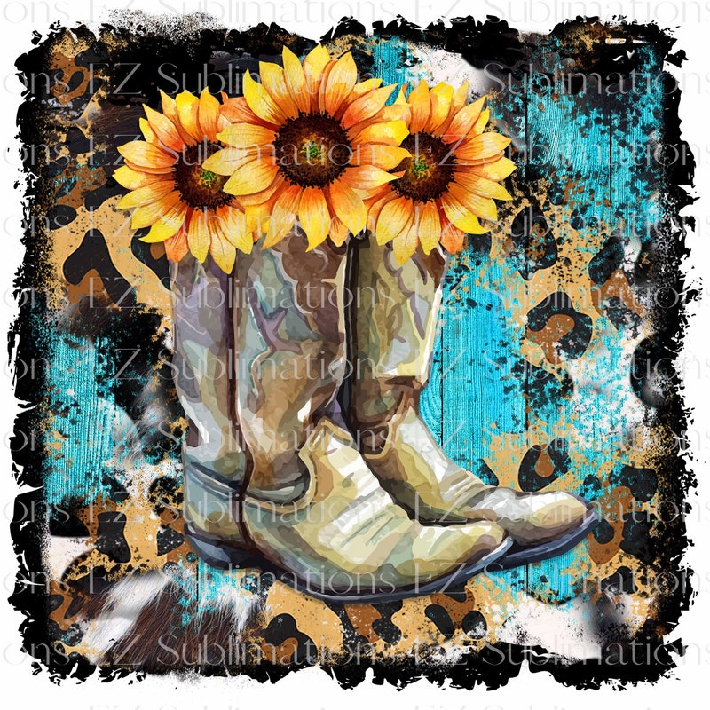 Turquoise Cowboy Boots - Etsy