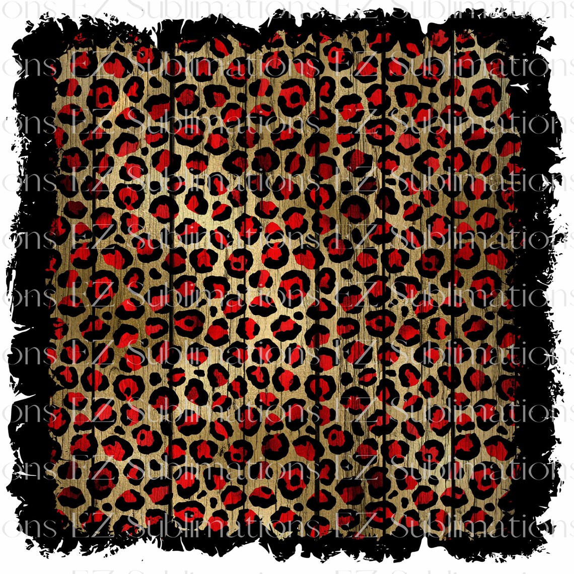 Red and Gold Leopard Print Fence Background Grunge Distressed - Etsy