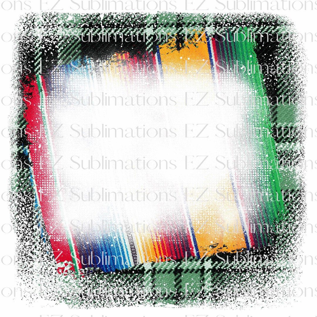 Serape Green Buffalo Plaid Background With Bleach Affect, Grunge ...