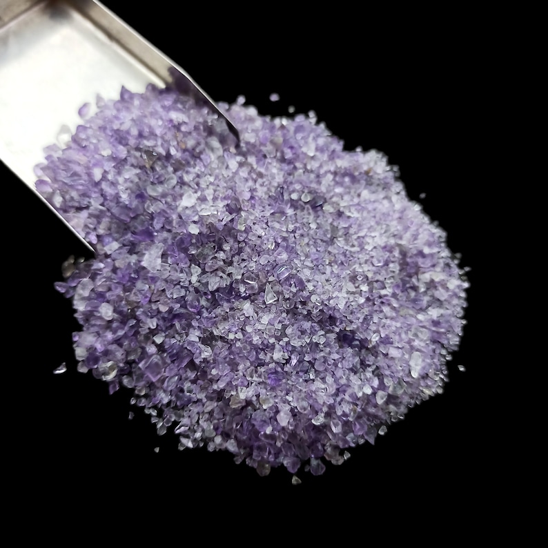 Amethyst Crushed Raw Stone Powder, 1-3mm Amethyst Powder, Healing ...