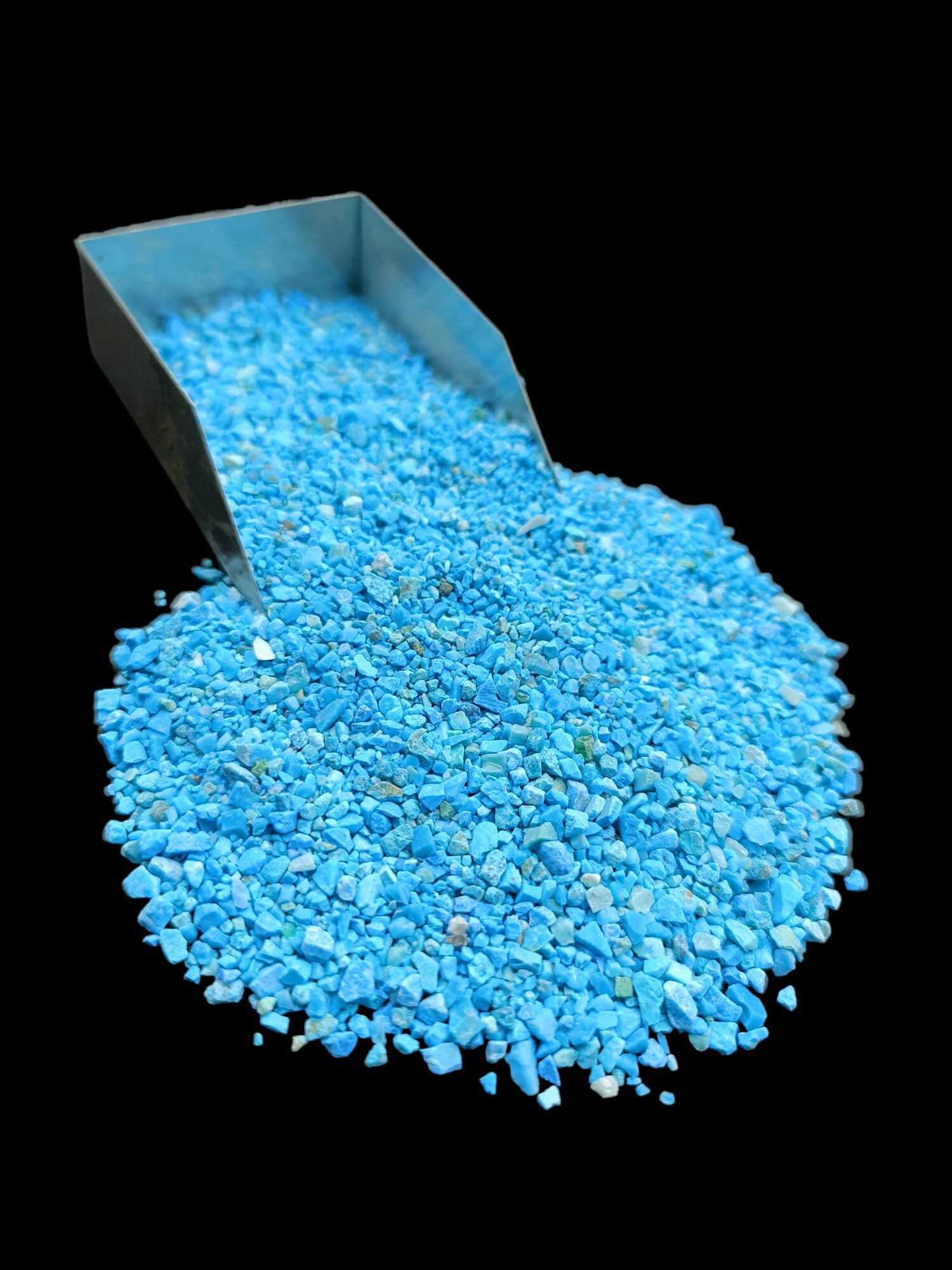 Sky Blue Turquoise Crushed Raw Stone Powder, 1-3mm Sky Blue Powder ...
